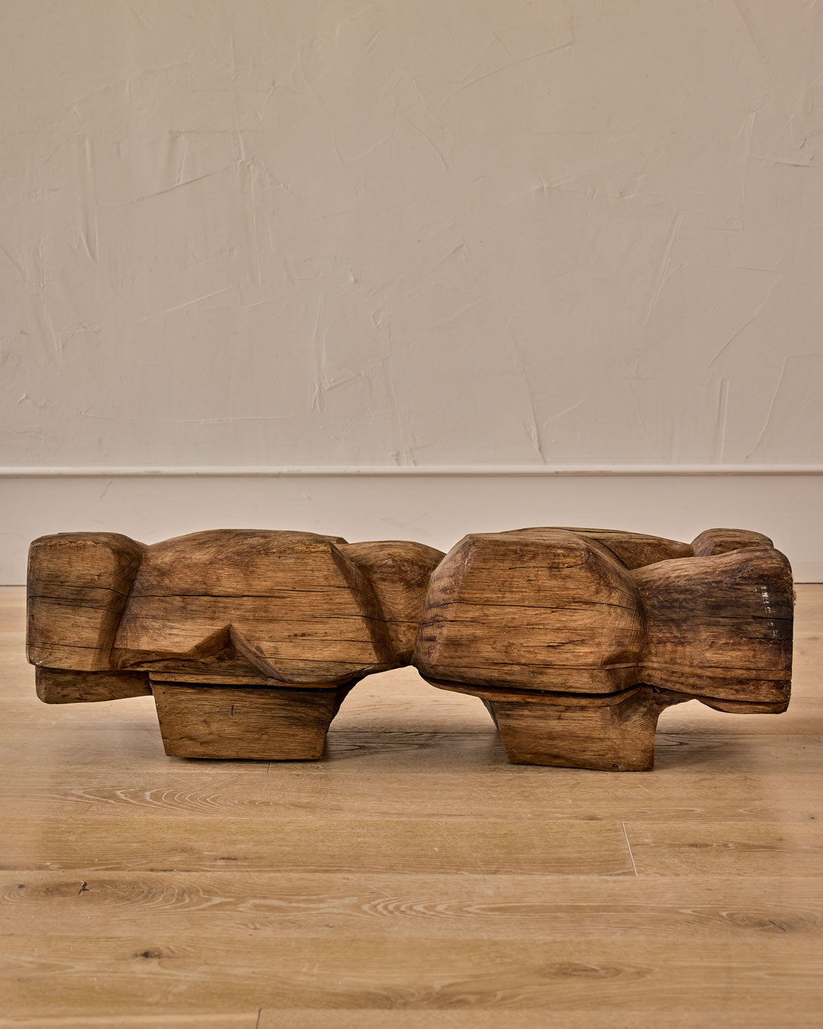 Wood Brutalist Sculpture 1960s Walter De Buck Brutalist Wall Sculpture